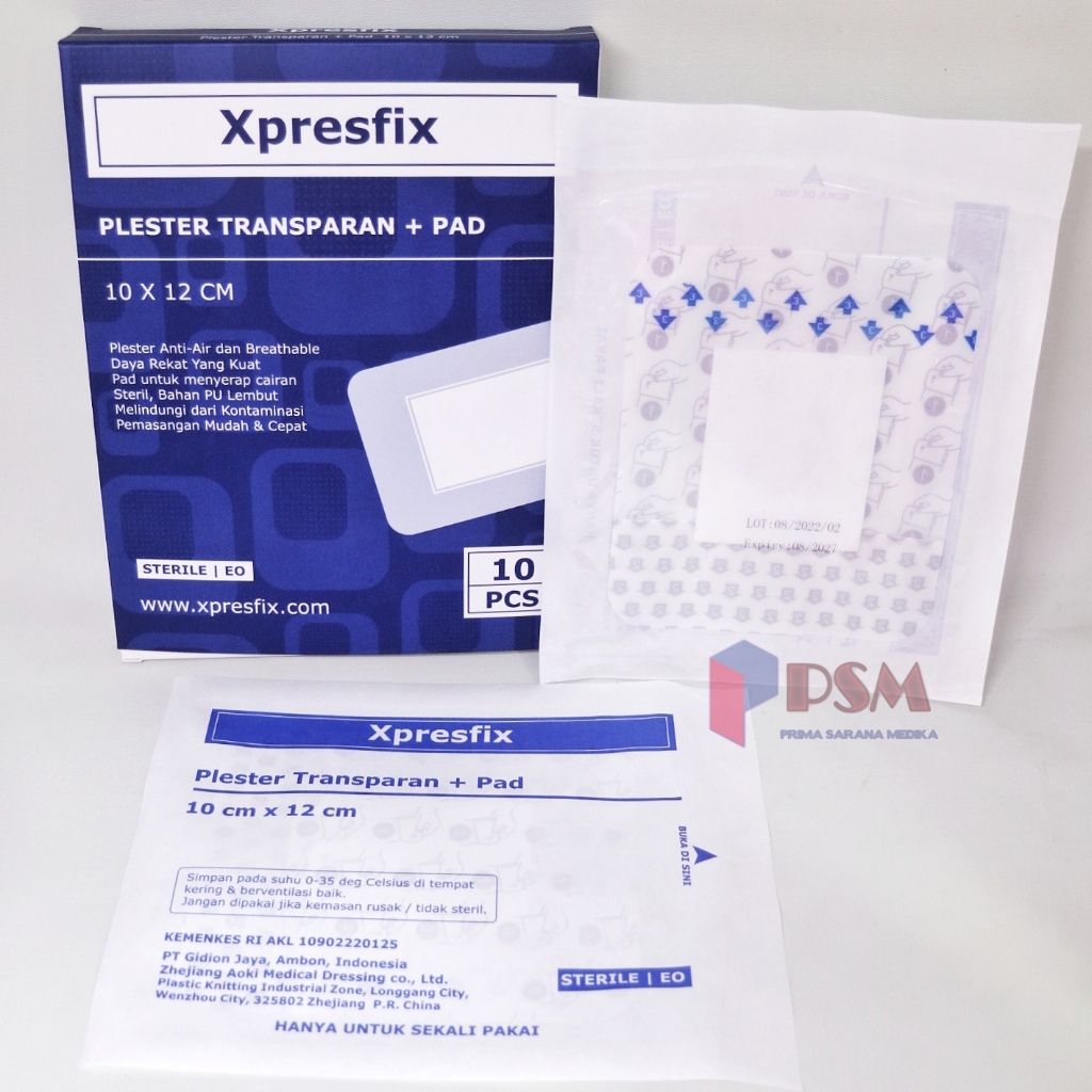 Jual Xpresfix 10x12cm Plester Luka Operasi Anti Air Transparan+Pad ...