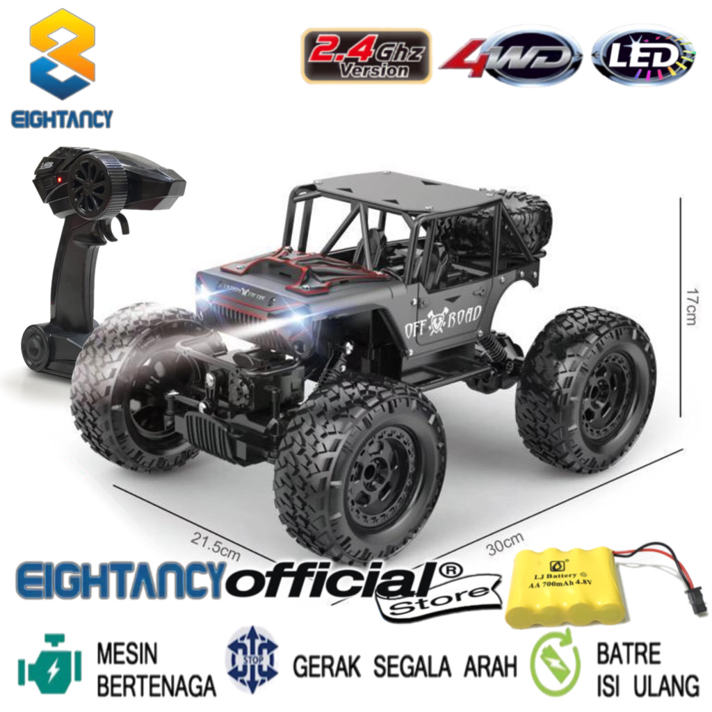 Jual 8T RC Car 1060 Mobil Remote Control Besar Offroad Jeep Rubicon 1: ...
