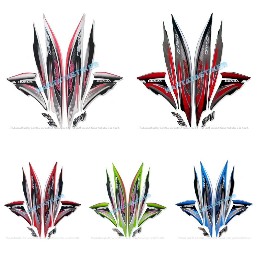 Jual STIKER STRIPING LIS BODY MOTOR SPACY 2012 FI FULLSET | Shopee ...