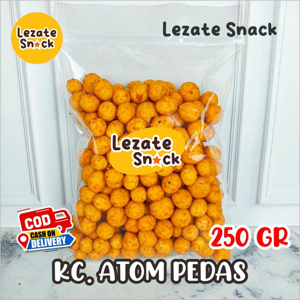 Jual Kacang Atom Oven Pedas 250GR Enak Murah Renyah / Kacang Atom ...