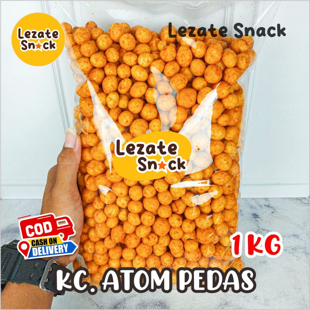 Jual Sedap Snack - Kacang Atom Kiloan Oven Pedas 1KG Enak Murah Renyah ...