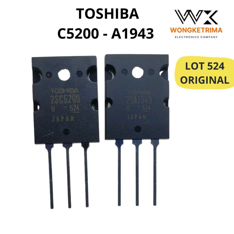 Jual Transistor Final Toshiba 2SA1943 2SC5200 / A1943 C5200 Lot 524 | Shopee Indonesia