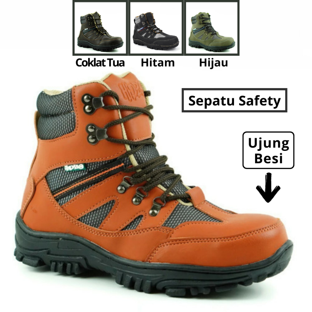 Jual Sepatu safety pria shoes kerja proyek septi septy sefty boots boot ...