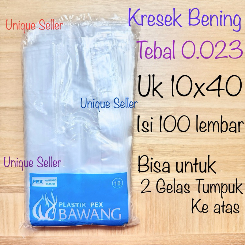 Jual Kresek Bening PE PEX Uk 10 15 20 25 30 35 BAWANG / Kantong Plastik Bening Transparan PE PEX ...