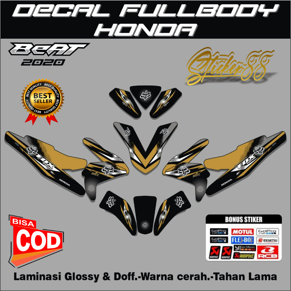 Jual STIKER DECAL FULLBODY MOTOR HONDA BEAT ESP 2020 - 2023 ALL TYPE \ DELUXE \ STREET \ STICKER ...