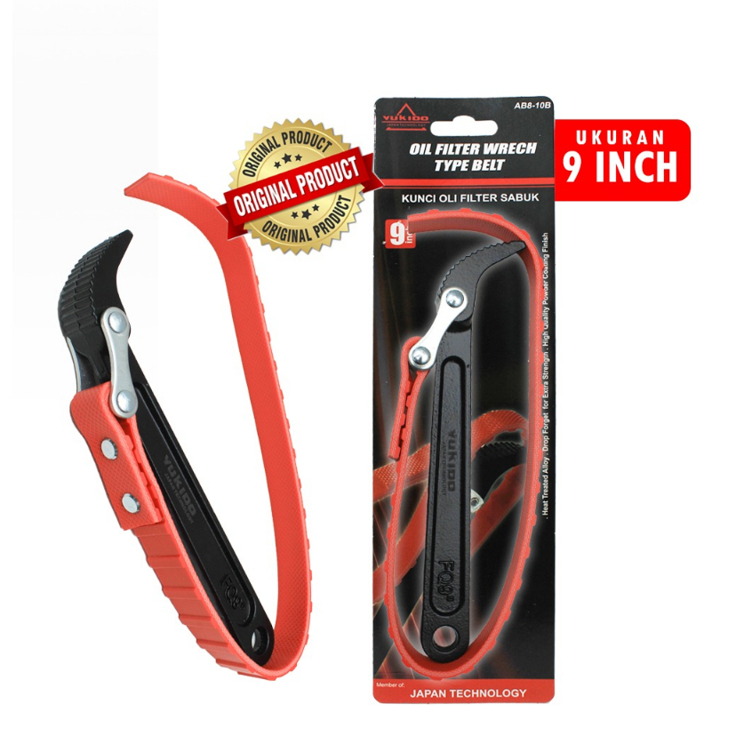 Jual Kunci Filter Oli Sabuk 9 INCH / Pembuka Oil Filter Belt Kulit ...