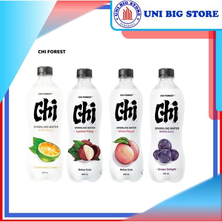 Jual CHI FOREST Sparkling Water Lychee | Peach | Lime | Grape 480 ml Bebas Gula | Shopee Indonesia
