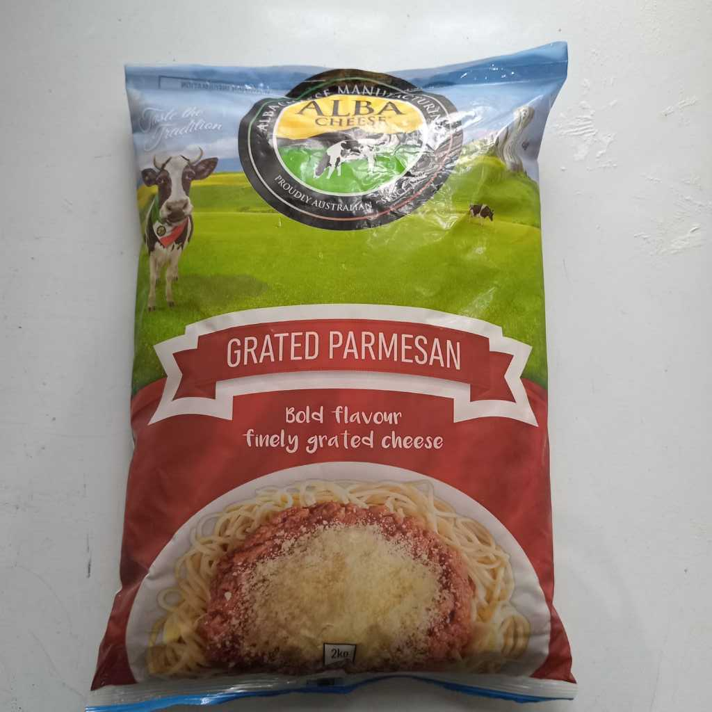 Jual ALBA GRATED PARMESAN CHEESE KEJU PARMESAN PARUT - REPACK 1 KG ...