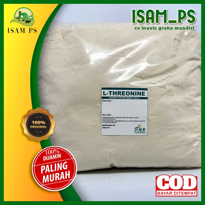 Jual L THREONINE tambahan asam amino untuk hewan ternak 1kg threonine ...