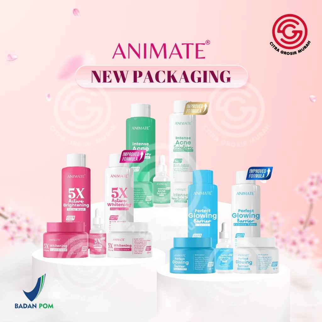 Jual Animate Skincare 5in1 Instant || Whitening Series Paket Skincare ...
