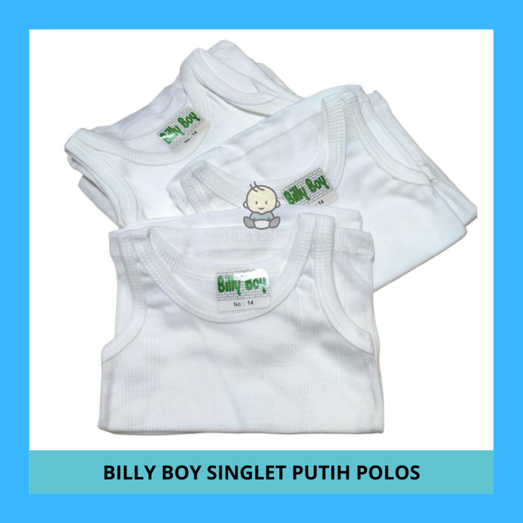 Jual SINGLET BILLY BOY PUTIH SALUR SNI BABY DAN ANAK ANAK CEWE DAN COWO ...