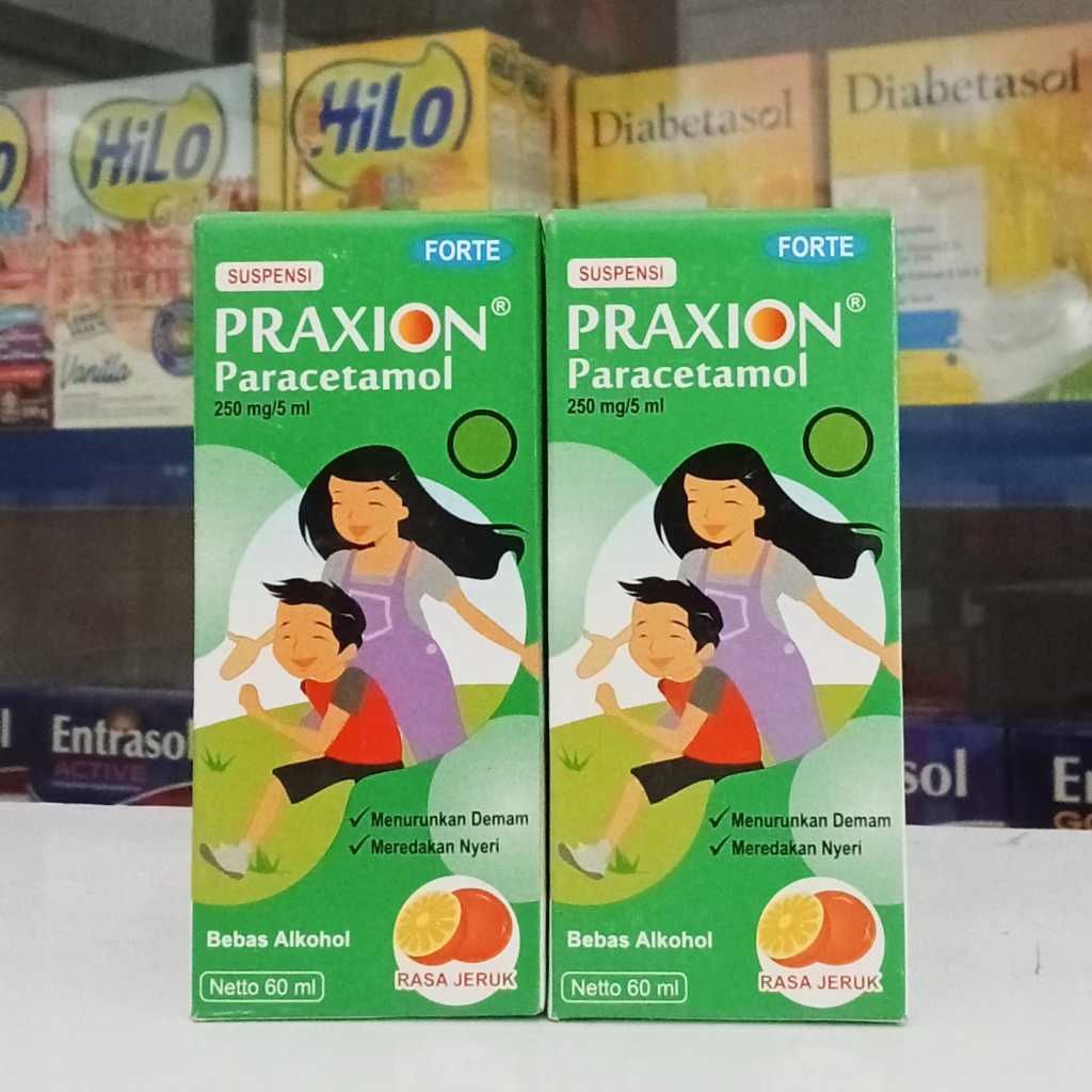 Jual PRAXION Forte Sirup Paracetamol Rasa Jeruk 60ml | Shopee Indonesia