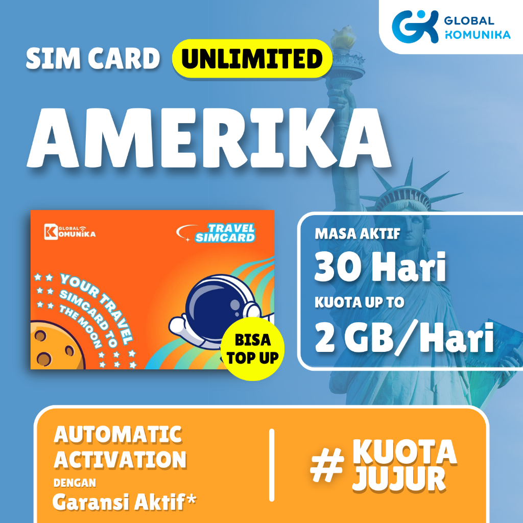 Jual Simcard USA America Pure Unlimited | Tethering Local Sim Card ...