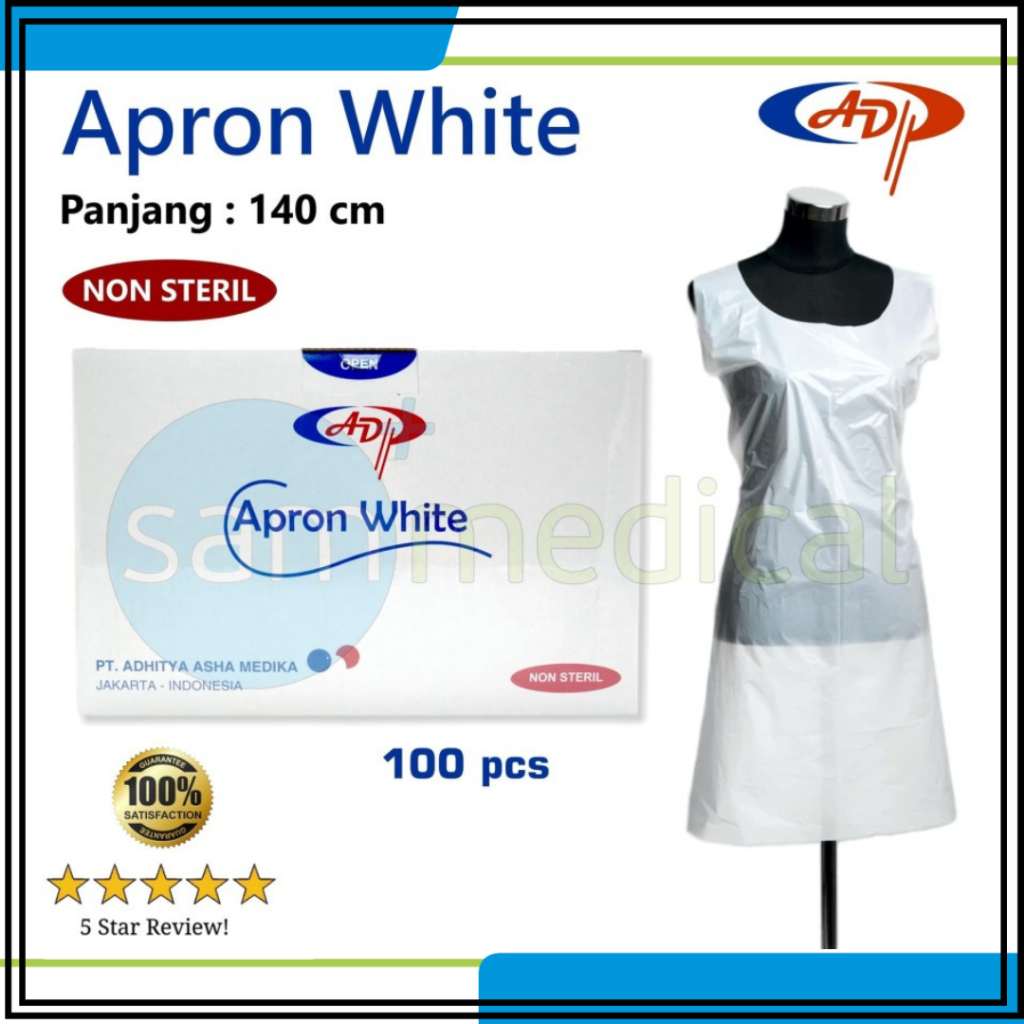 Jual ADP Apron / Celemek Plastik Putih /BOX | Shopee Indonesia