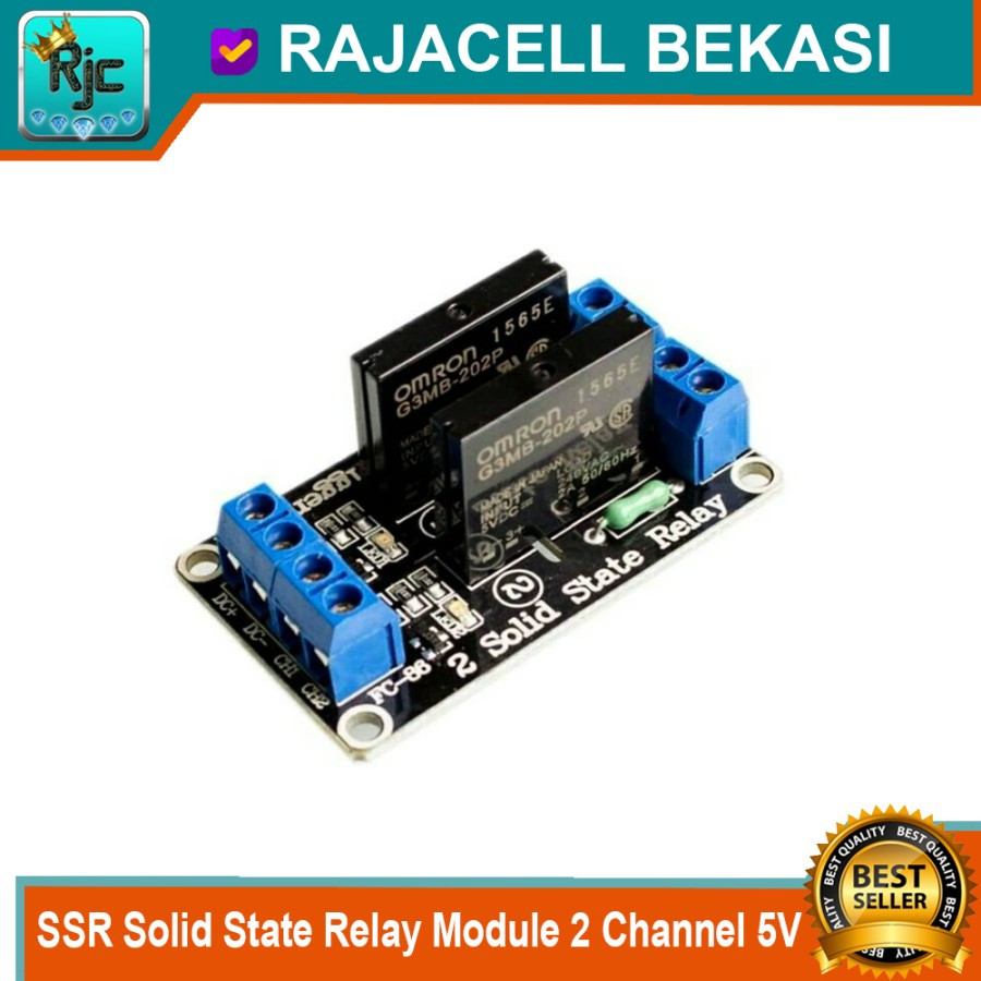 Jual SSR Solid State Relay Module 2 Channel 5V DC High Level For ...