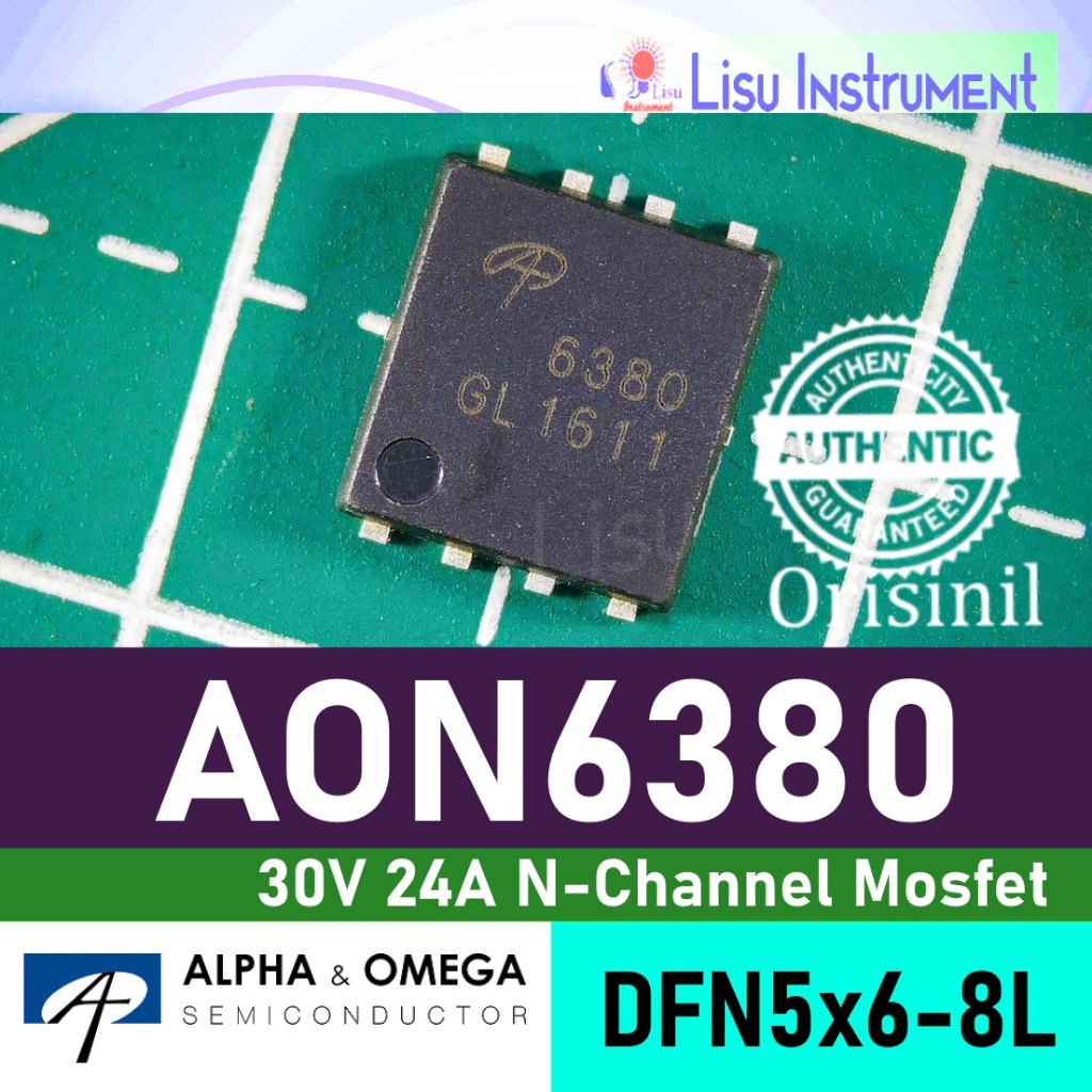 Jual AON6380 30V 24A N-Channel Mosfet AlphaMOS 6380 DFN5x6-8L Alpha & Omega ORIGINAL | Shopee ...