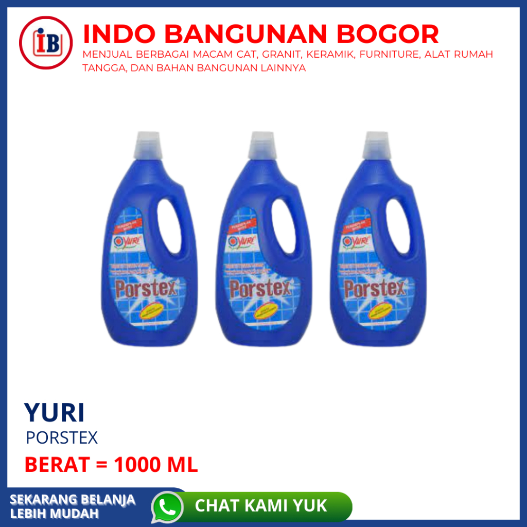 Jual YURI PORSTEX PORCELAIN DAN CERAMIC CLEANER 1000ML | Shopee Indonesia