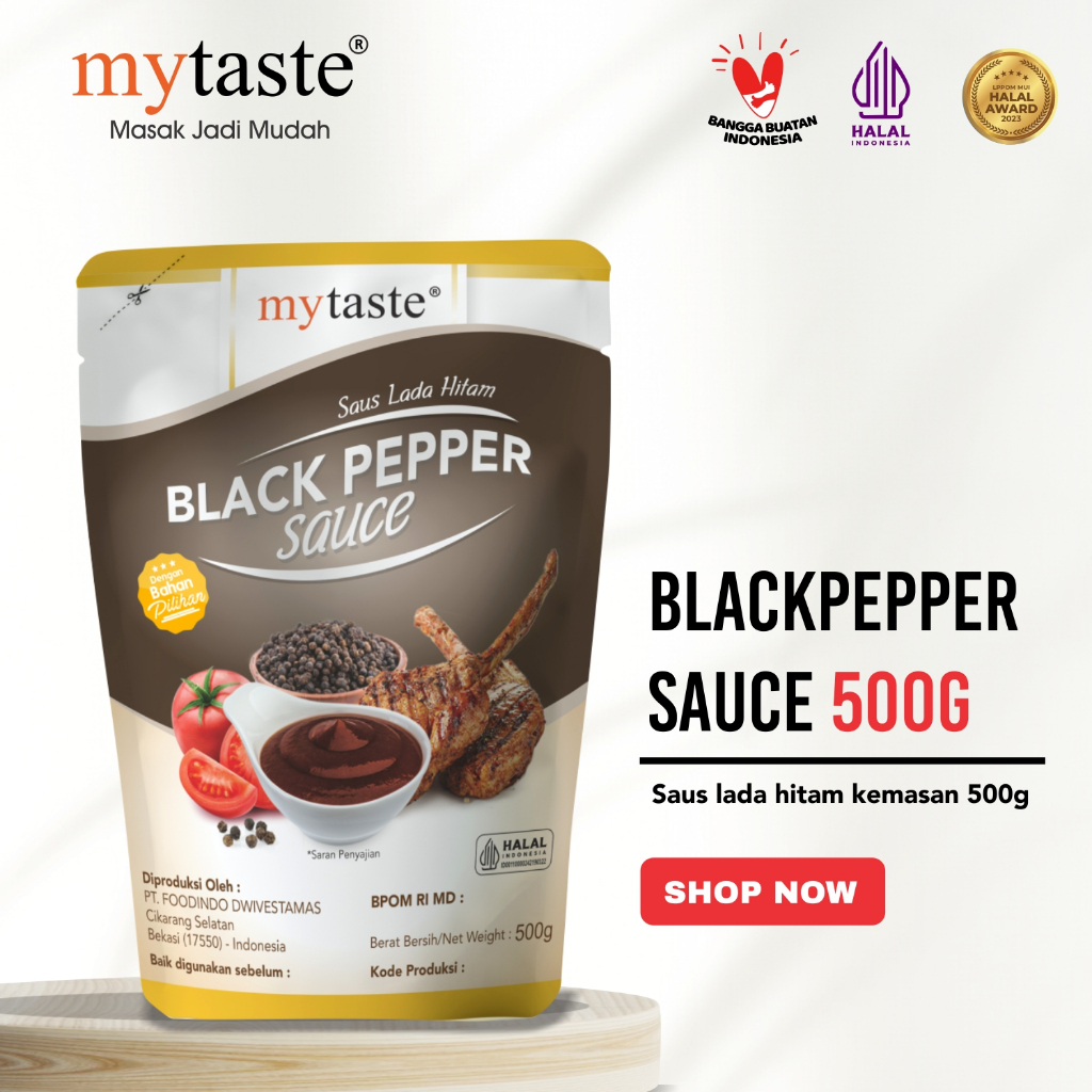 Jual My Taste Blackpepper Sauce / saus lada hitam 500 Gram | Shopee ...