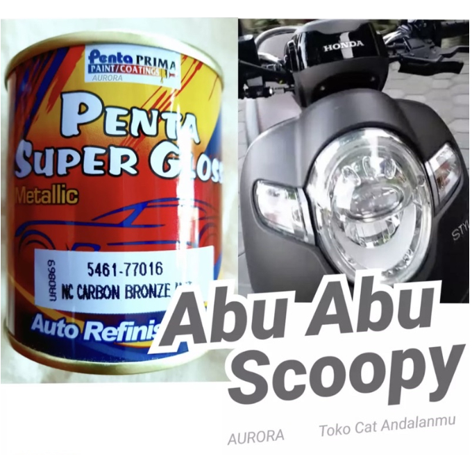 Jual Cat Penta Super Gloss NC Carbon Bronze Met 200ml Abu-abu Scoopy ...