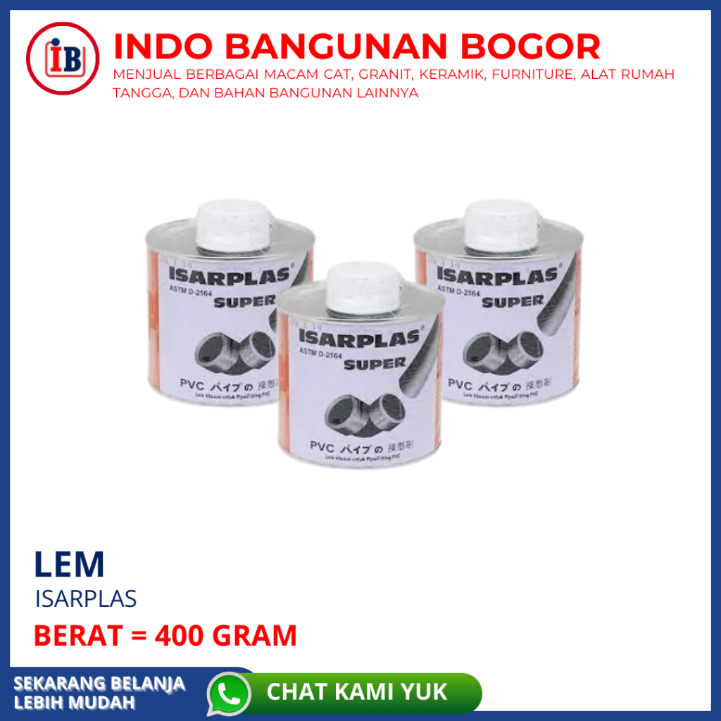 Jual LEM PIPA ISARPLAS KALENG 400GRAM | Shopee Indonesia