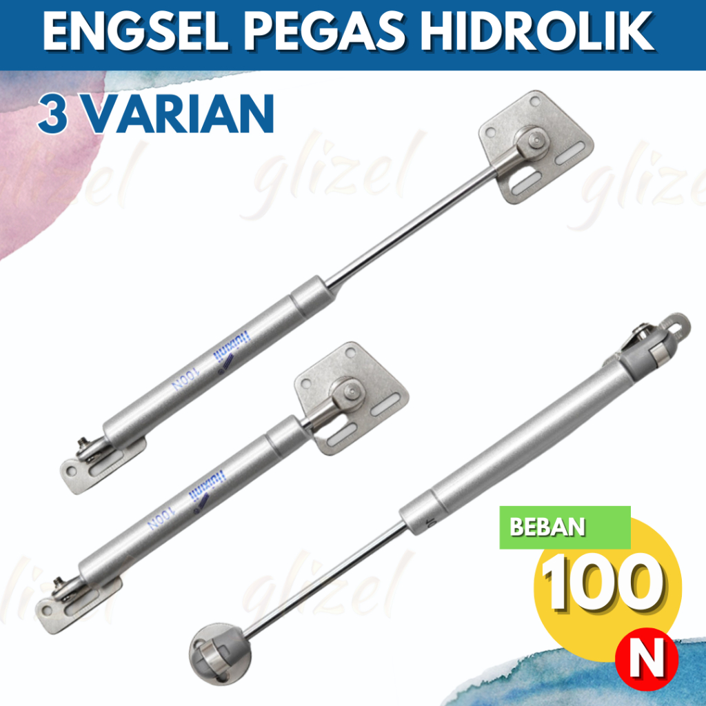 Jual Engsel Pegas Gas Spring Hidrolik Jok Motor 100N Door Closer Pintu ...