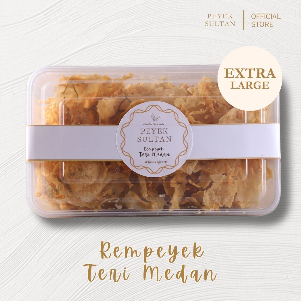 Jual PEYEK SULTAN - Rempeyek Teri Medan (Box - Extra Large XL) | Shopee ...
