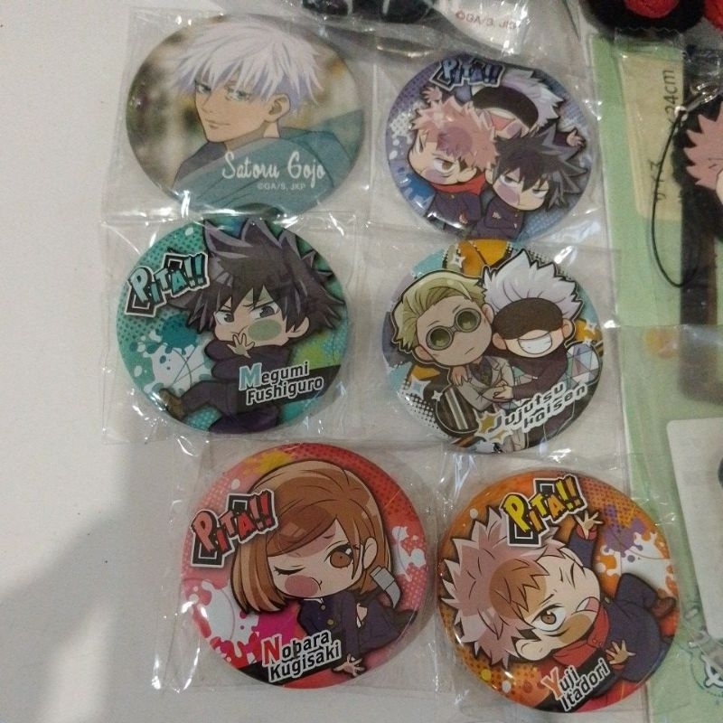 Jual [ Official Merchandise] JJK PIN BADGE SET GOJO NANAMI NOBARA ...