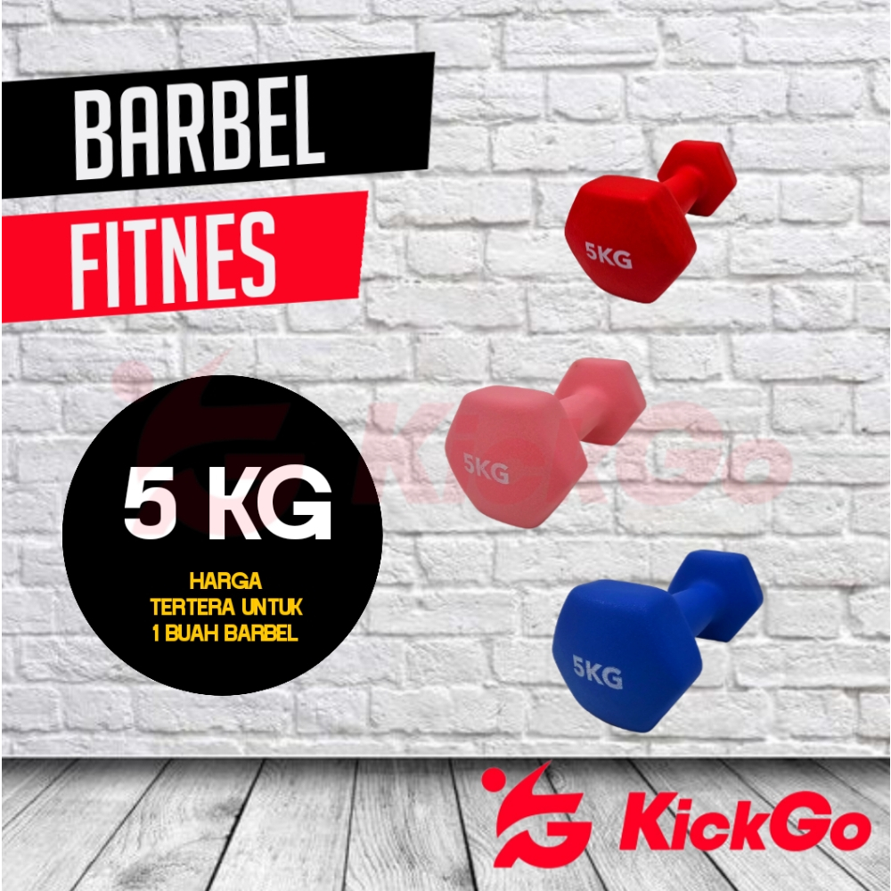 Jual KickGo Dumbbell 5kg Barbel 5 Kg Barbel 5Kg Dumbell 5kg Dumbell 5 ...