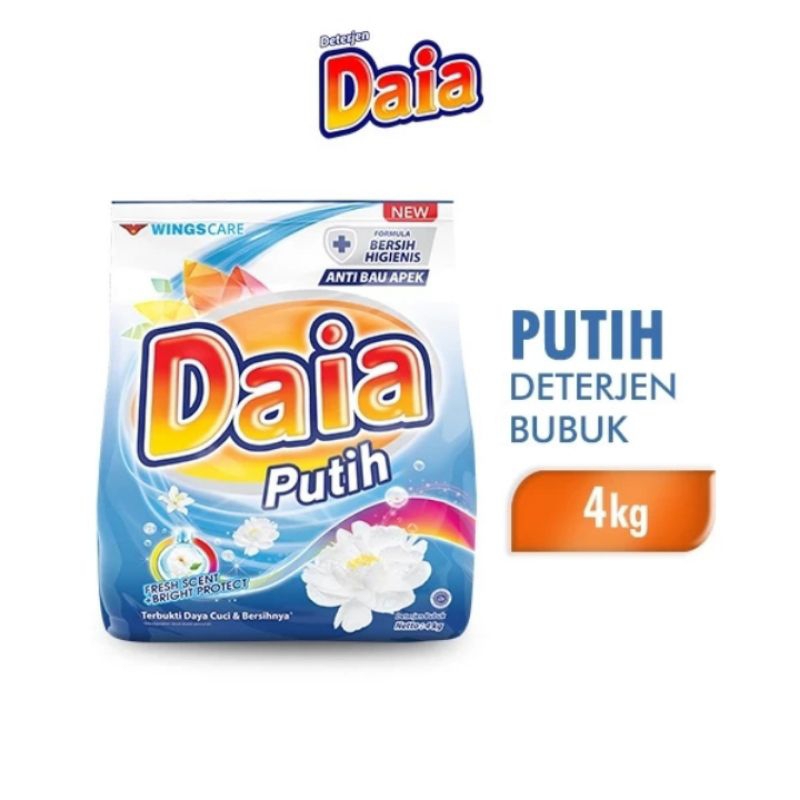 Jual Daia Putih Detergen bubuk 4kg | Shopee Indonesia