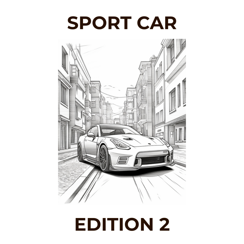 Jual Halaman Mewarnai Tema Mobil Sport Edisi 2 File Digital | Shopee ...