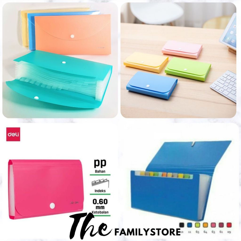 Jual Deli Dompet Plastik A6 Map Uang Map Nota Map Giro Expanding File ...