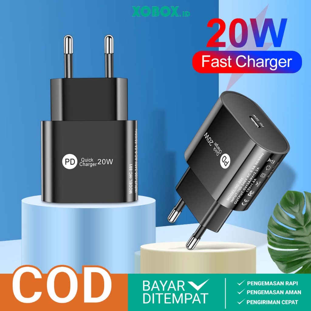 Jual Kepala Charge 20W Adapter USB 3.0 Type-C Quick Charger Fast PD ...