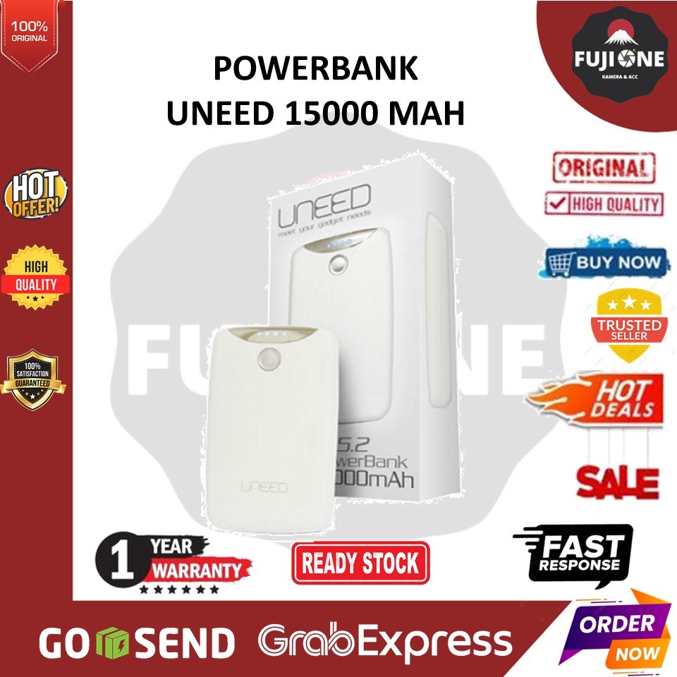 Jual POWER BANK UNEED 15000MAH | Shopee Indonesia