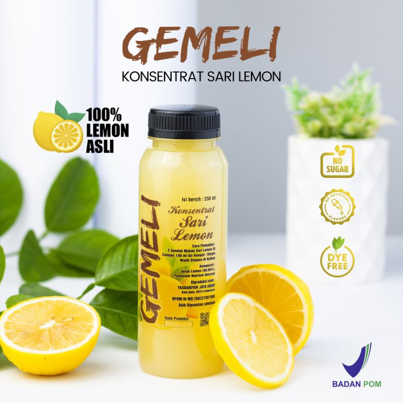 Jual Gemeli - Sari Lemon Murni - Pure Lemon Juice - Sari Lemon Premium ...