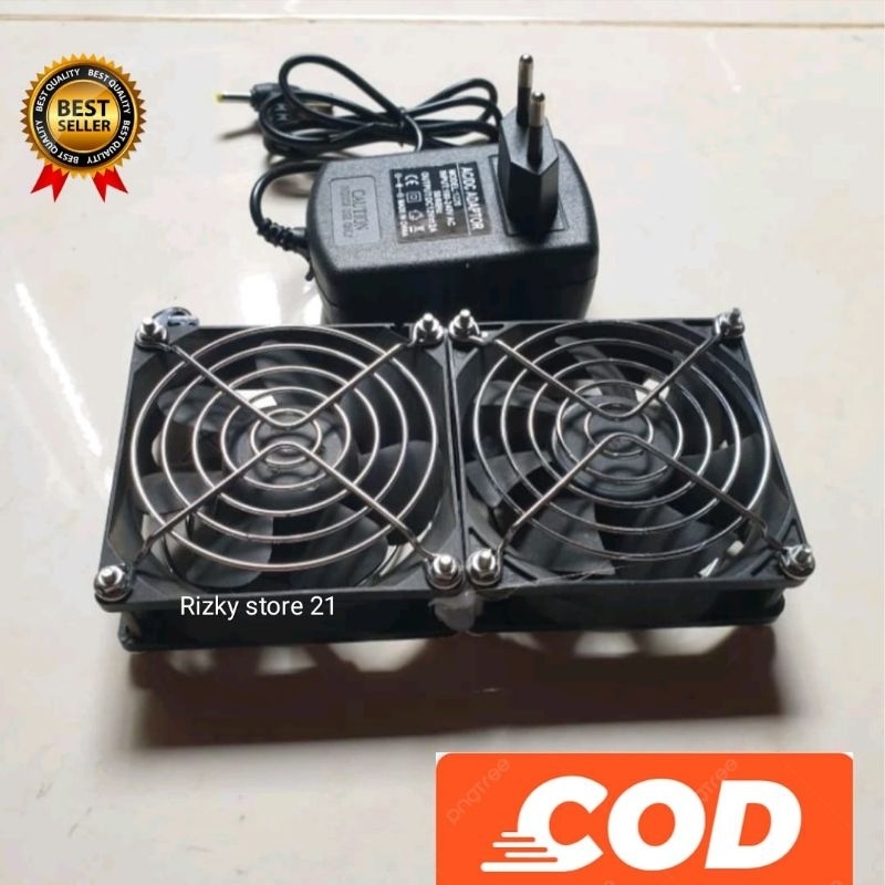 Jual Kipas Pendingin stb Set top box Laptop Router Wifi Modem doble fan ...