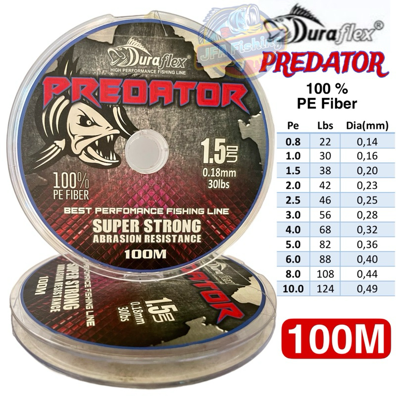 Jual Senar Pe Duraflex Predator 100 Meter Connecting | Shopee Indonesia