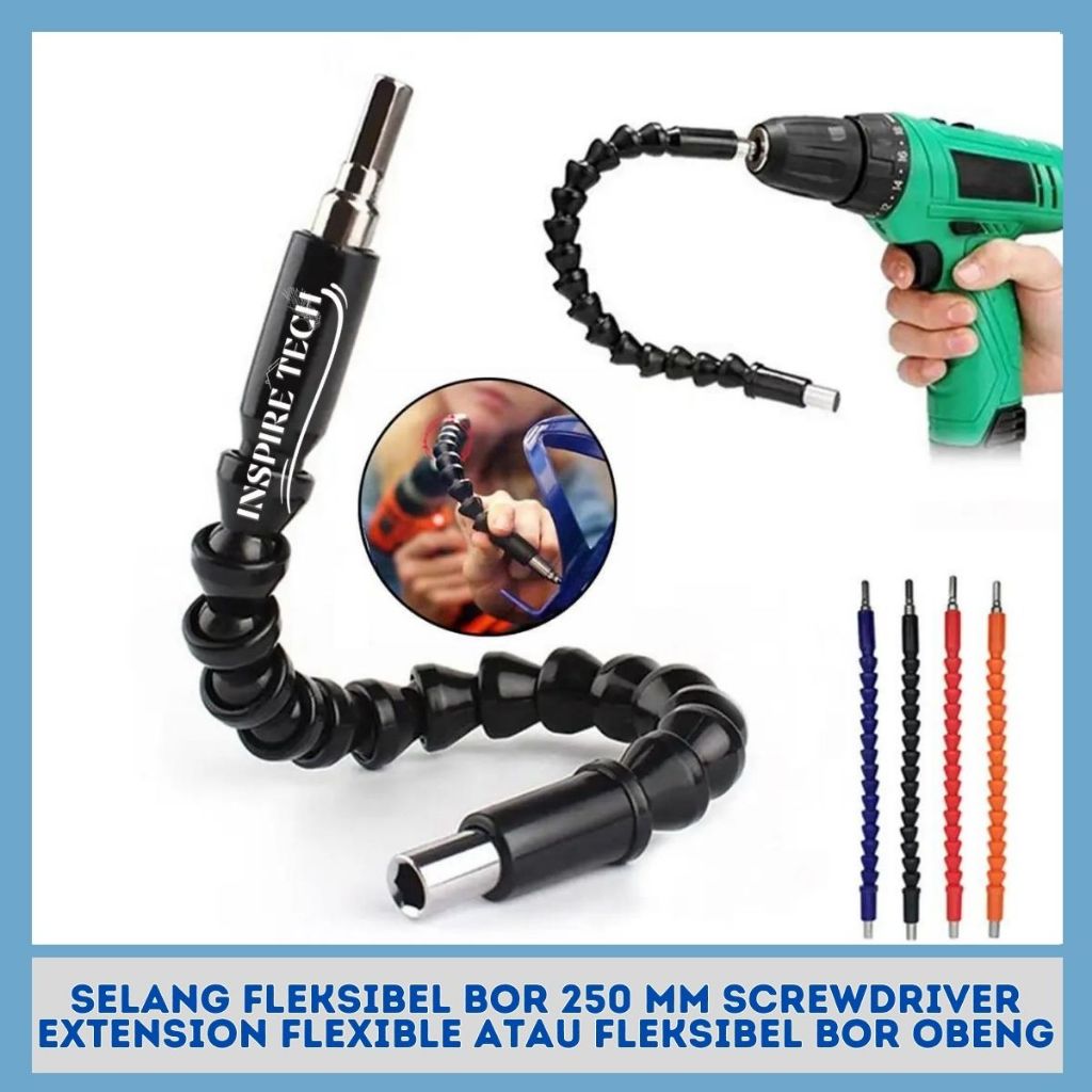 Jual Selang Fleksibel Bor 250 mm Screwdriver Extension Flexible Atau ...