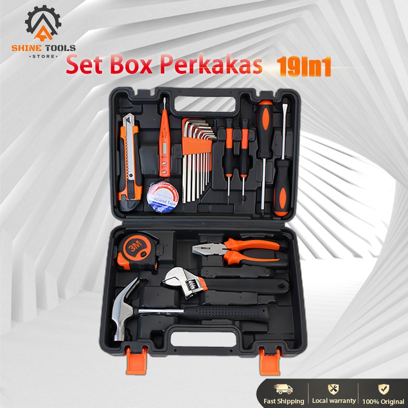 Jual Hand Toolset Tool Kit Set Toolkit Toolbox Tool Box Set Perkakas Palu Tang Obeng Kunci Pas ...