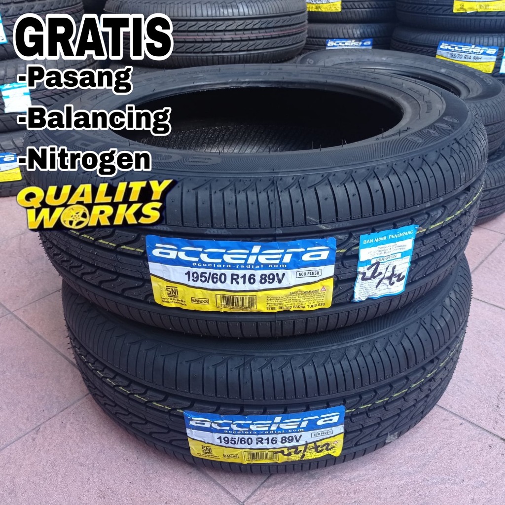 Jual BAN MOBIL SUZUKI XL7 RING 16 ACCELERA ECOPLUSH 195 60 R16 BAN TUBLLES 195/60 R16 | Shopee ...