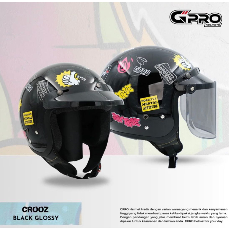 Jual Gpro - Helm Polos Retro Bogo Dewasa Pria Wanita SNI kekinian ...