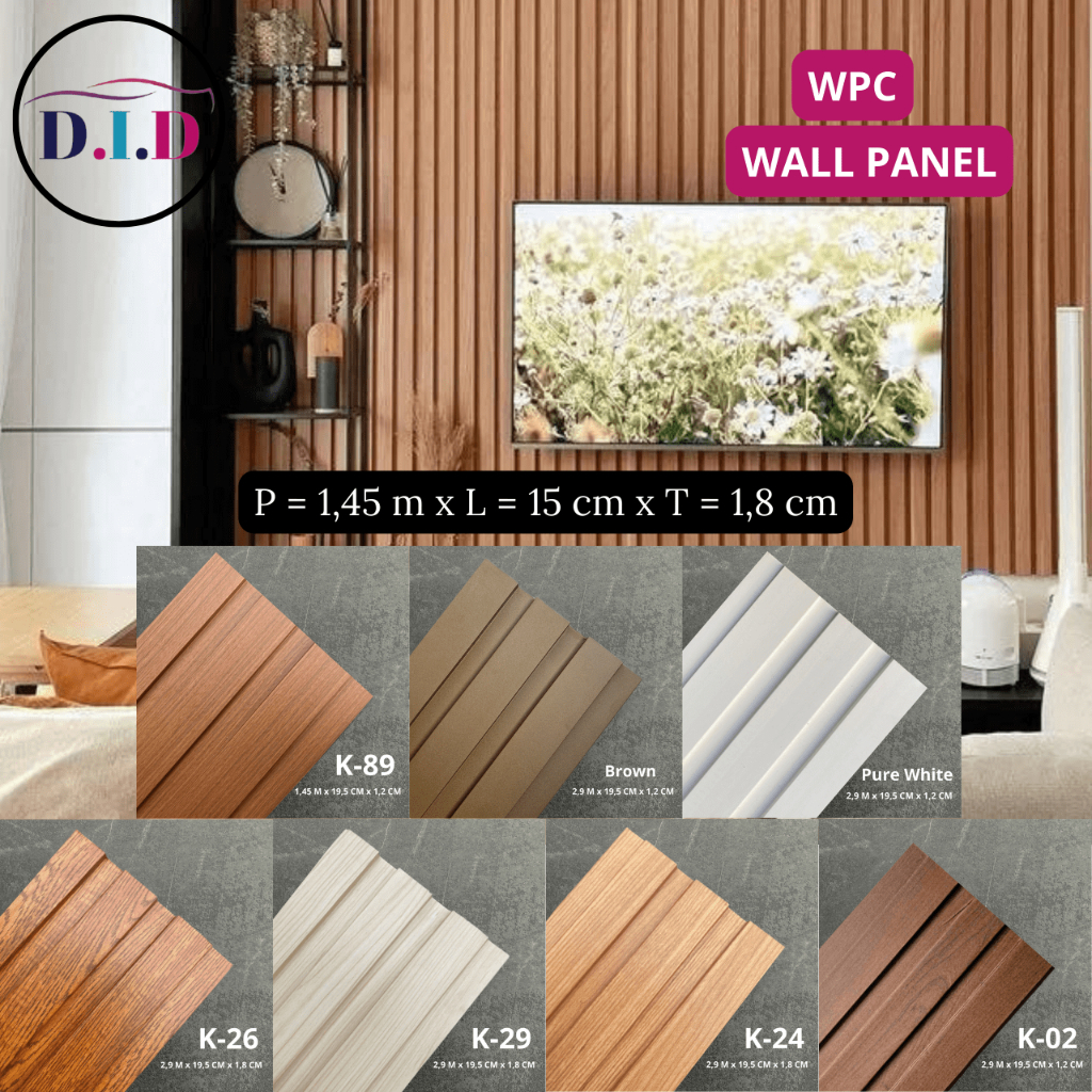 Jual DID - WPC Wall Panel 3D | 145 CM x 20 CM x 18 MM | WPC Wood Panel 3D Hiasan Dinding Kayu ...