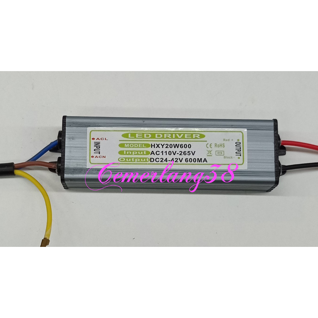 Jual LED Driver 20 Watt 600 mA Casing Besi | Shopee Indonesia