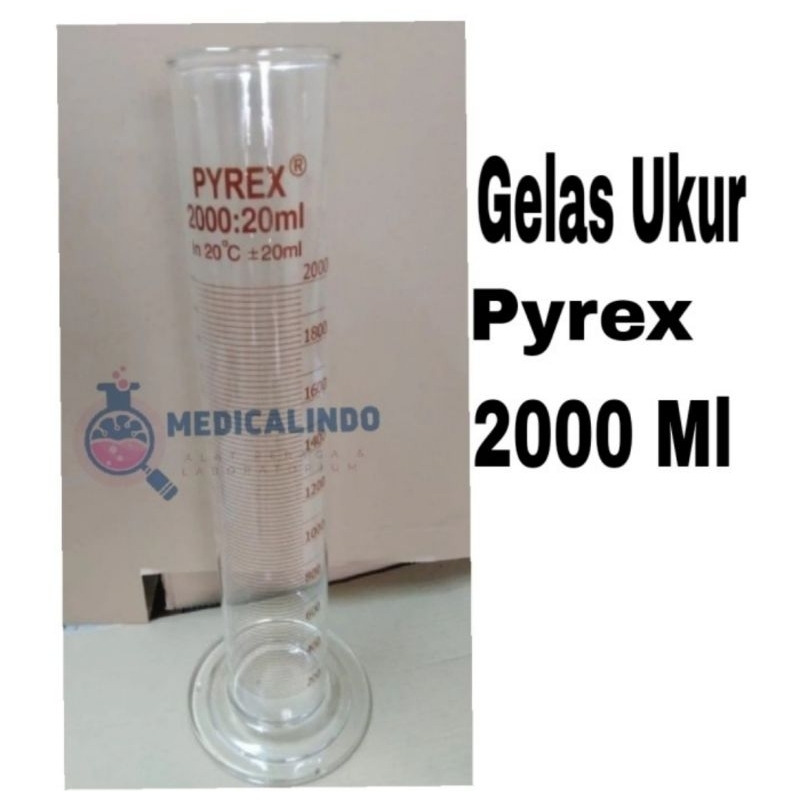 Jual Gelas Ukur Kaca Pyrex RRC 2000Ml / Measuring Cylinder 2000 Ml ...