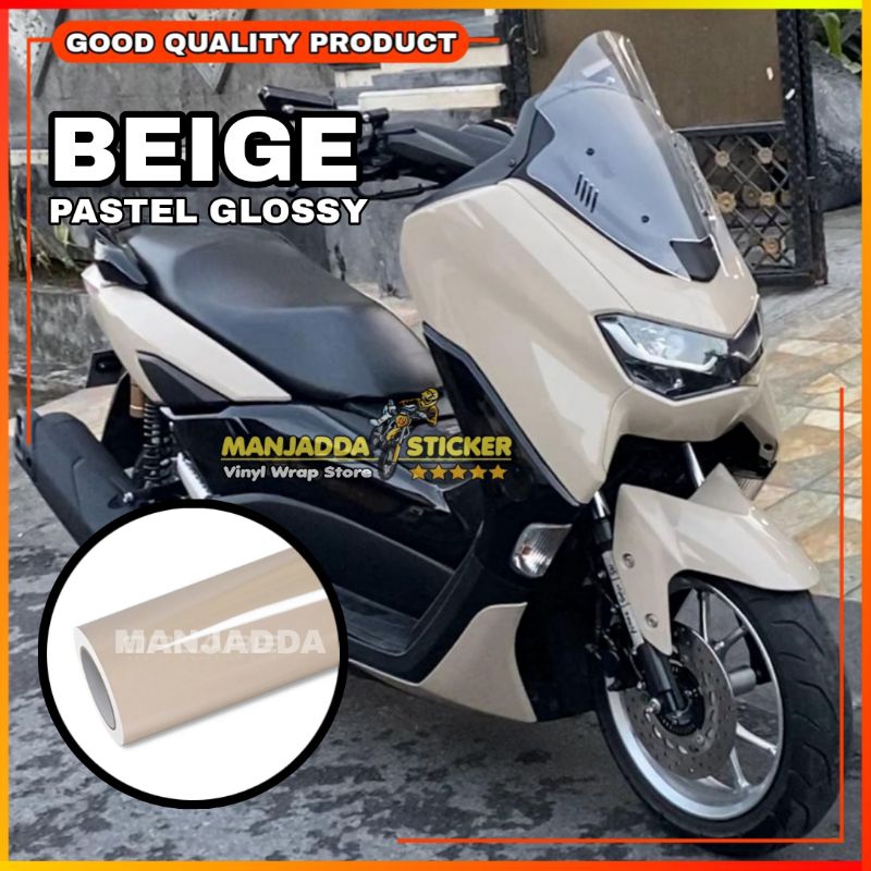 Jual Stiker skotlet beige pastel super glossy sticker scotlite motor ...