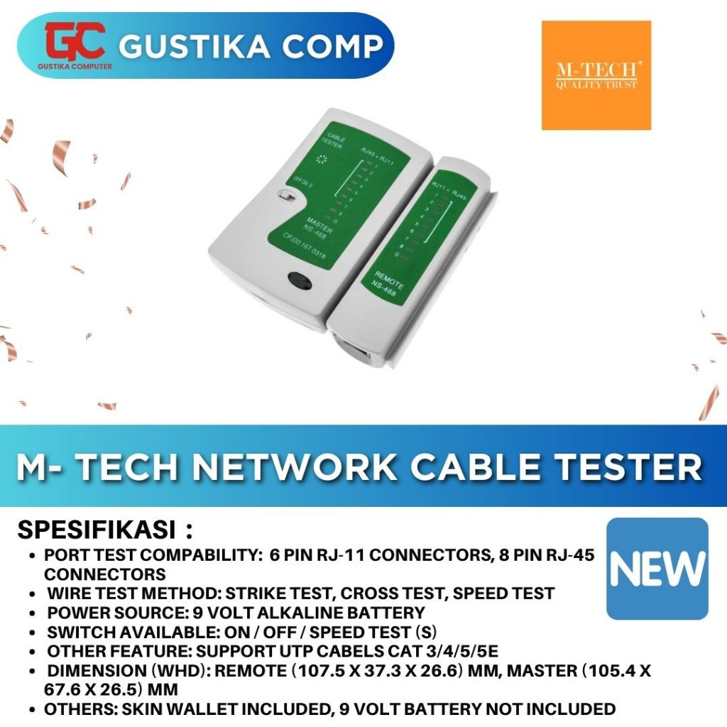 Jual M-TECH NETWORK CABLE TESTER | Shopee Indonesia