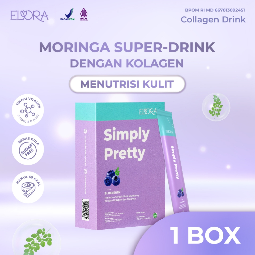 Jual Elora Collagen Drink 1 Box (12 Sachet) | Moringa Super-Drink ...