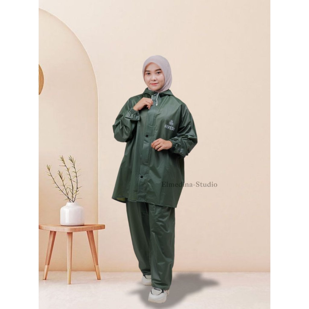 Jual Setelan Jas Hujan Tebal Garansi Anti Rembes Mantel Hujan Pria Wanita Full Pvc Bahan Premium ...