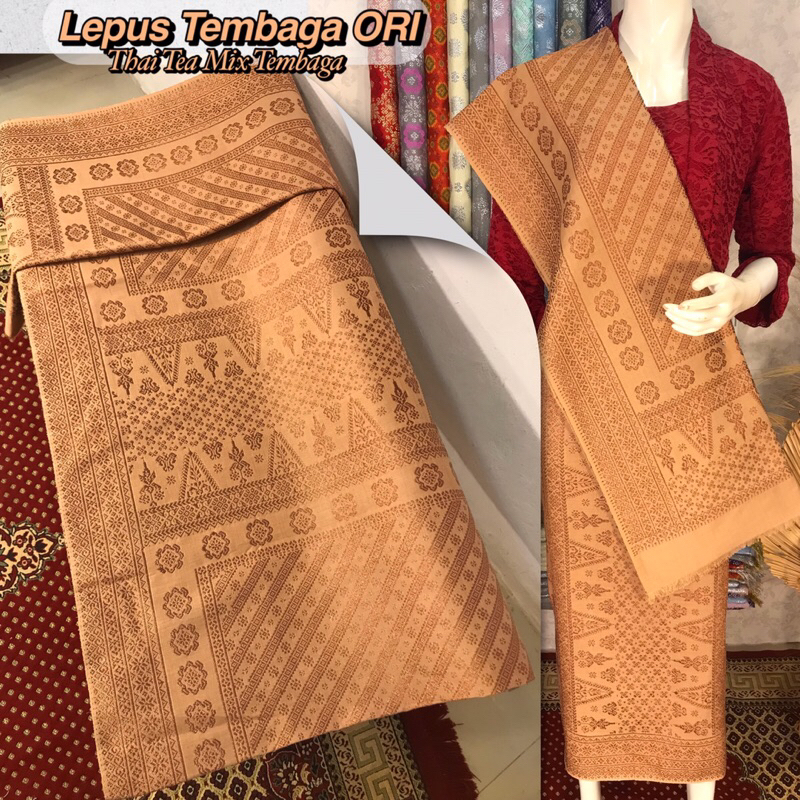 Jual Songket Lepus Tembaga ORI Thai Tea Mix Tembaga-Asli Tenun Tangan Palembang(Ilham Songket ...