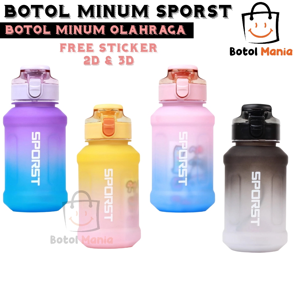 Jual BM - BT17 BOTOL MINUM OLAHRAGA SPORST FREE STICKER 2D DAN 3D ...