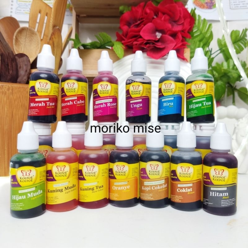 Jual Pewarna makanan koepoe / pasta pewarna makanan / food coloring gel ...
